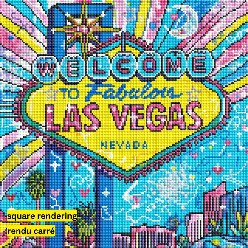 Las Vegas by Jess Stempel Premium DIY Diamond Art Kit - Etsy