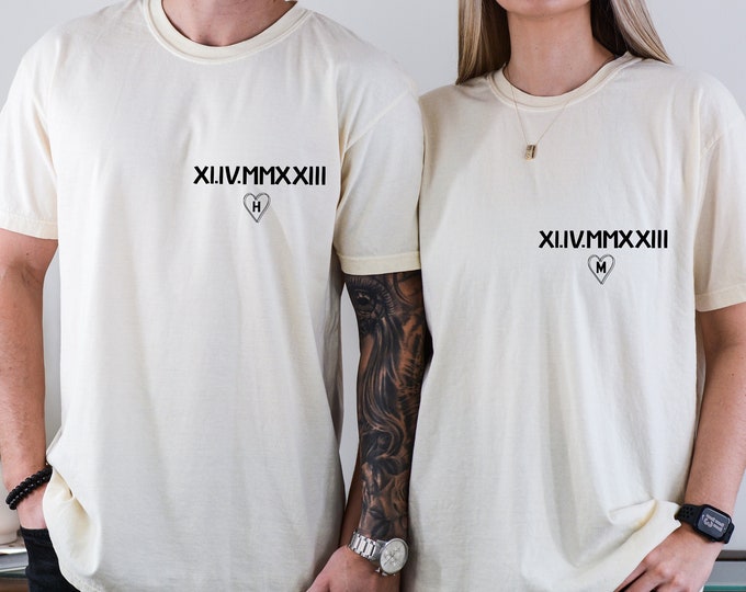 Custom Roman Numeral T-shirts, Est Year Personalized Tee, Roman Numeral ...