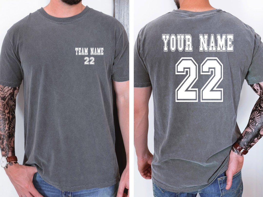 Comfort Colors® Custom Sports Team Shirts, Personalized Sports T-shirt ...