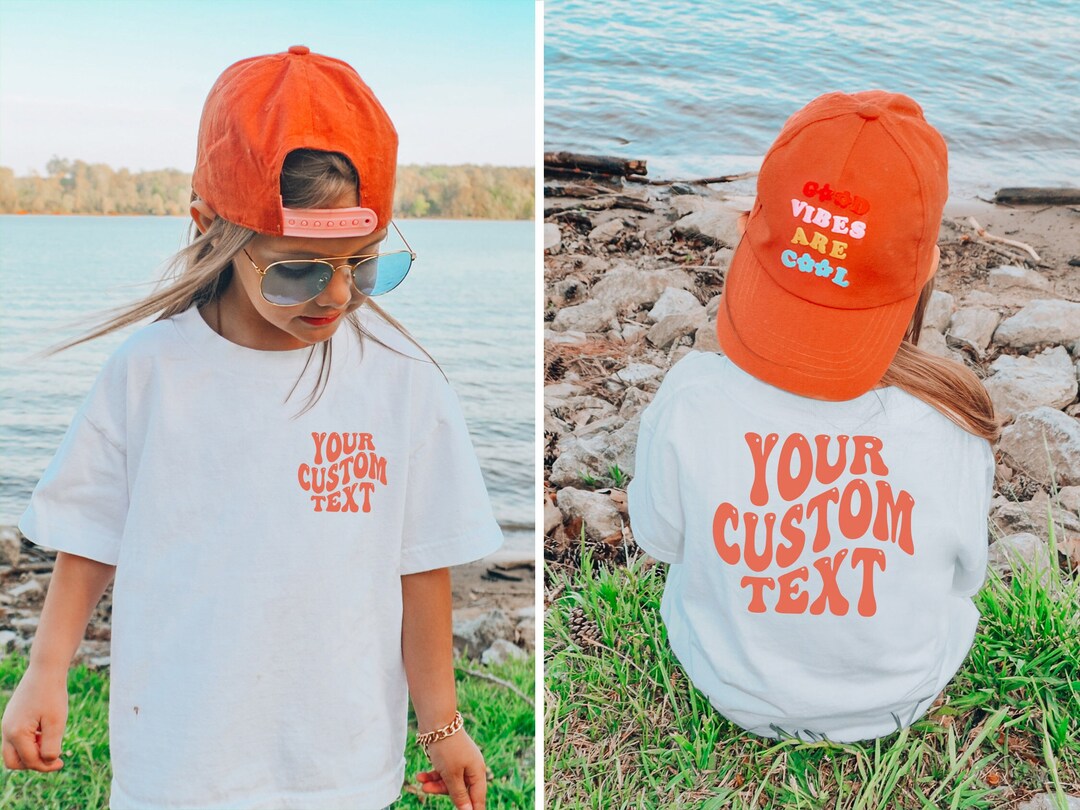 Personalized Text Shirt, Custom Wavy Text Shirt, Personalized T-shirt ...