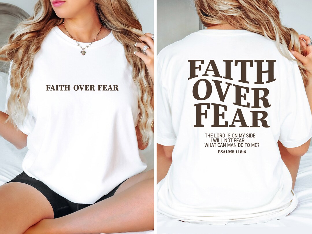 Faith Over Fear Christian Shirt,jesus Shirts,trendy Shirt,bible Verse ...
