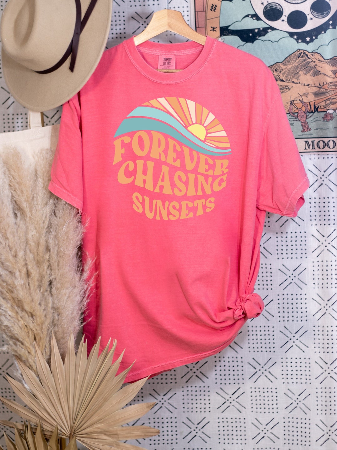 Comfort Color Retro Sunsets Shirt, Summer Shirt, Vacation Shirt, Beach ...