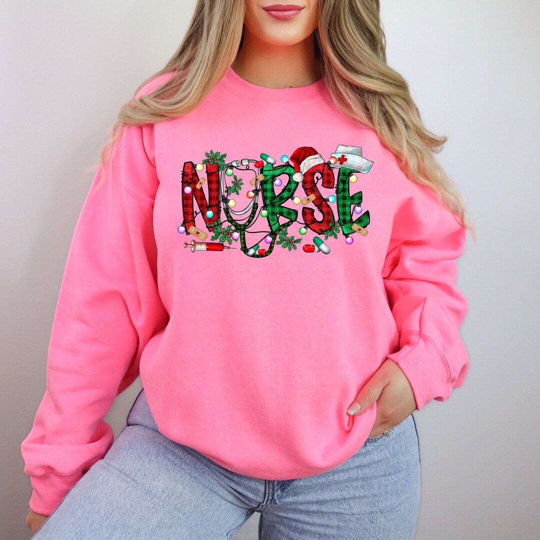 Christmas Nursing Sweatshirt, Christmas Doctor Nurse Pullover, Nursing ...