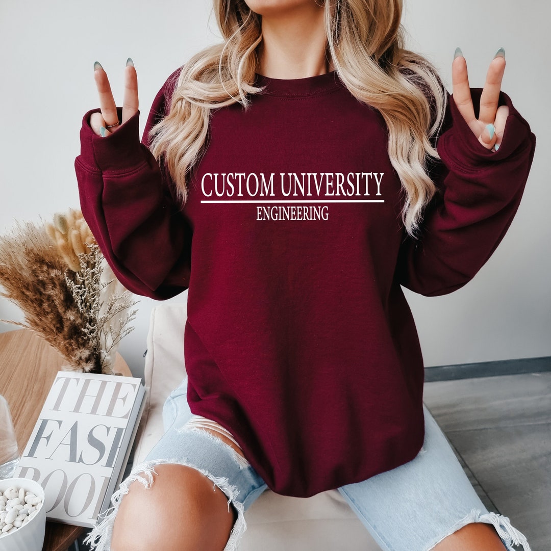 Custom College Sweatshirts, Custom University Sweatshirt, Personalized ...