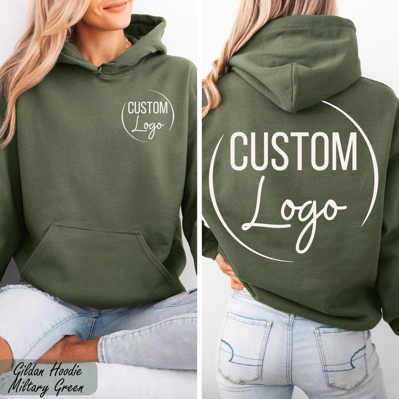 Customized Logo Hoodie, Your Business Logo or Brand Logo, Custom Logo ...