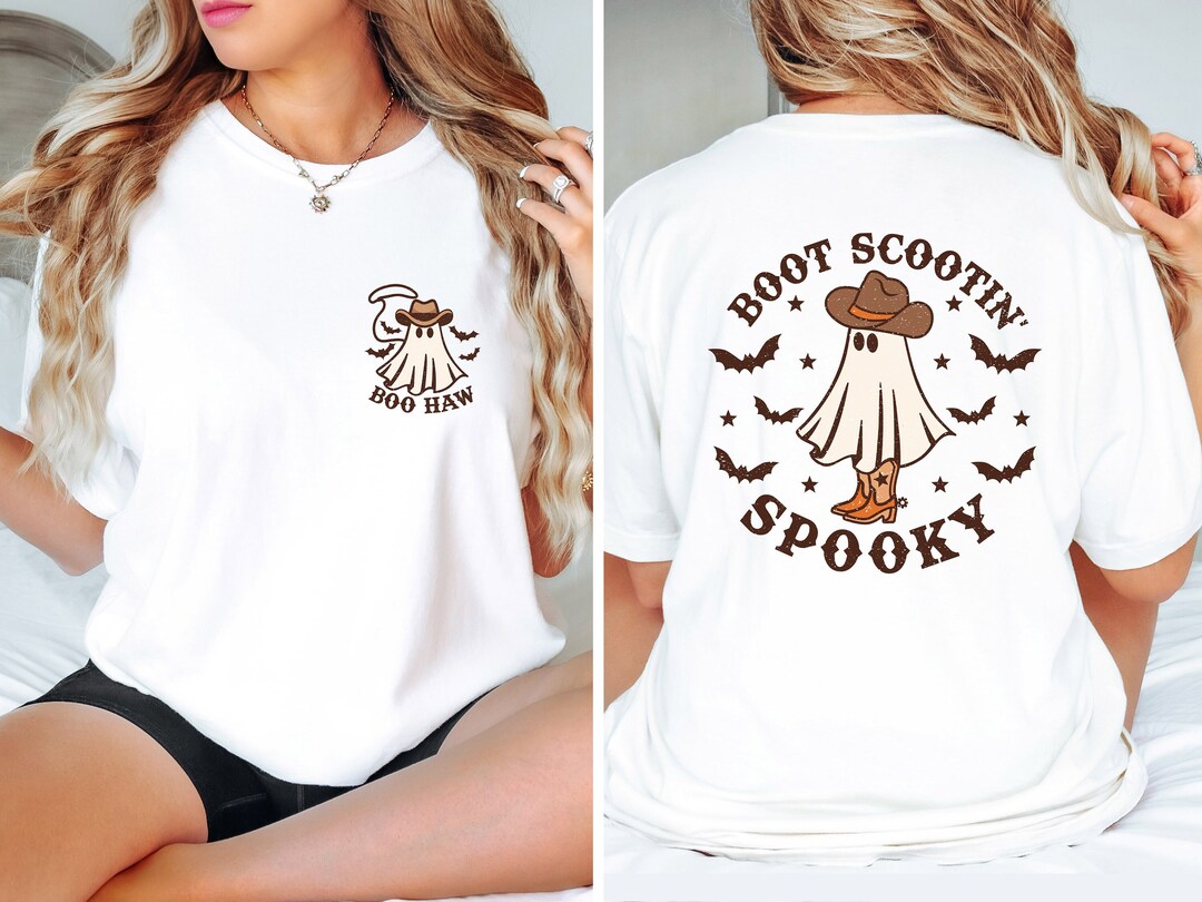 Boot Scooting Spooky Shirt,halloween Shirt ,cowboy Ghost Shirt,western ...
