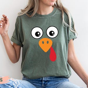 Funny Turkey Face Shirt, Matching Thanksgiving Shirts, Funny Graphic ...