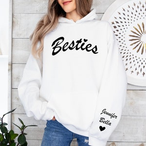 Custom Besties Hoodie, Best Friend Shirts, Sisters Shirt, Custom Best ...