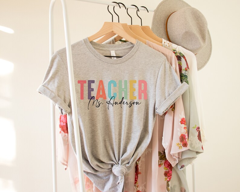 Personalized Teacher Name Shirt, Custom Teacher Shirt, Teacher Team ...