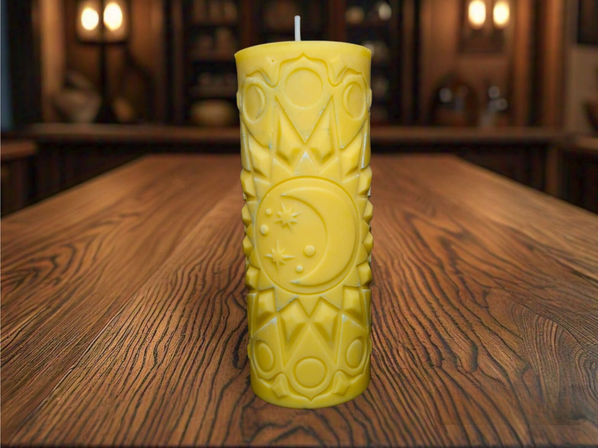Handmade Moon Phase Soy Wax Pillar Candle: Witchy Home Decor - Etsy