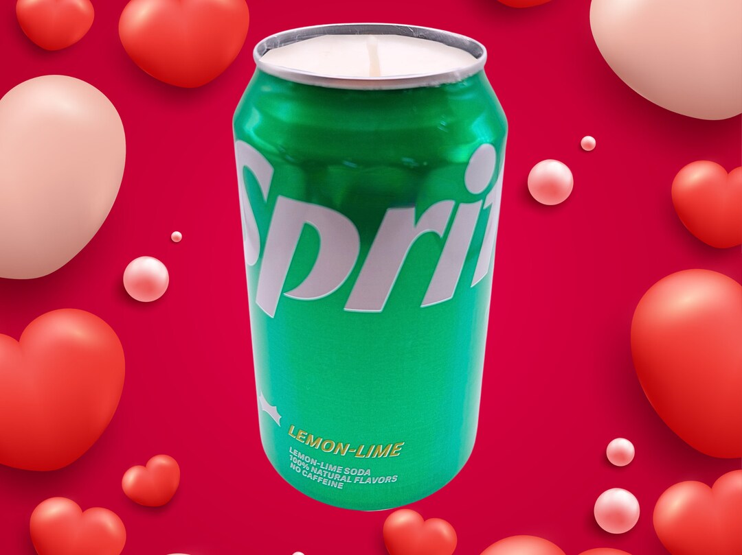 Sprite Soy Candle: 12 Fl Oz Novelty Candle in Upcycled Sprite Can ...