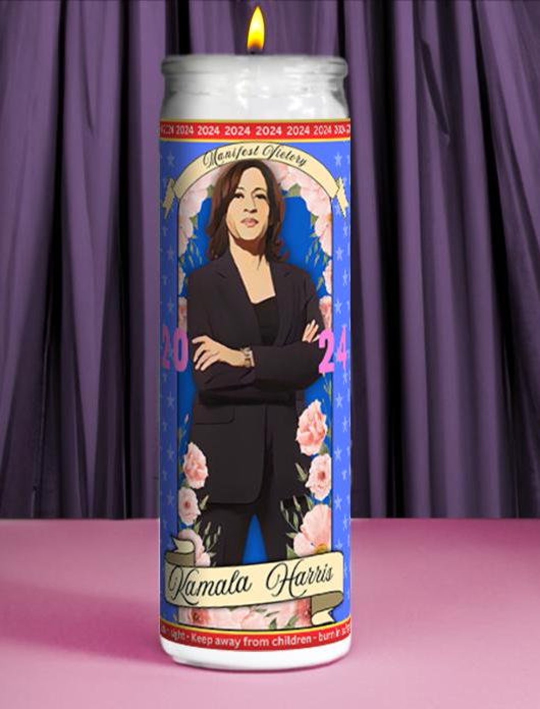 7 Oz Kamala Harris Candle Manifest Victory We're Not Going Back ...