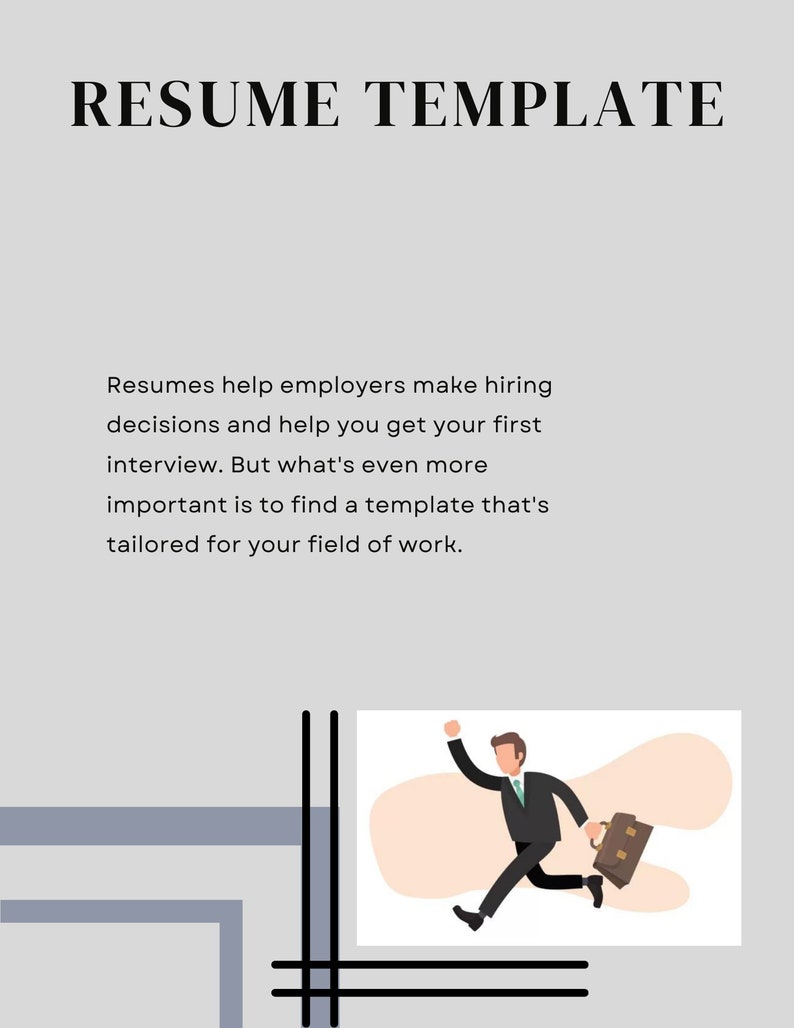Best Resume Template for Beginners! - Etsy
