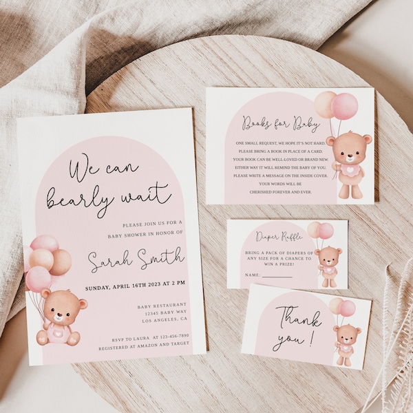 We Can Bearly Wait Baby Shower Bundle - Etsy