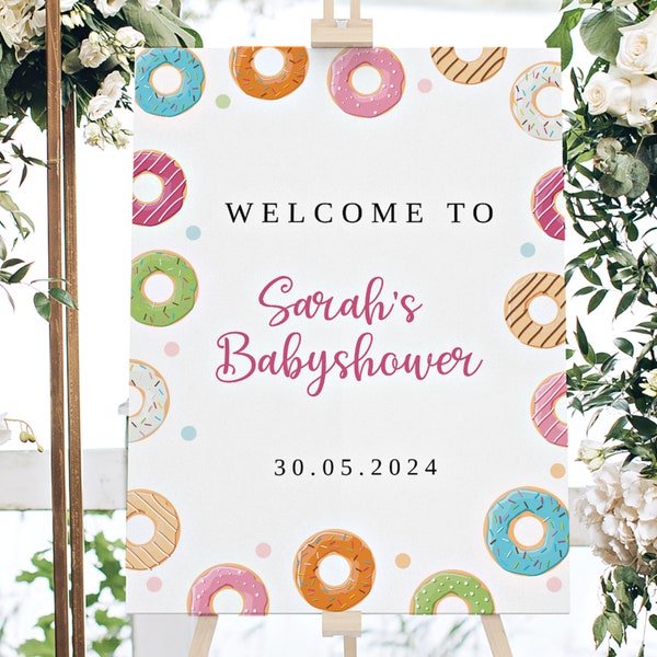 Donuts and Diapers Welcome Sign - Etsy