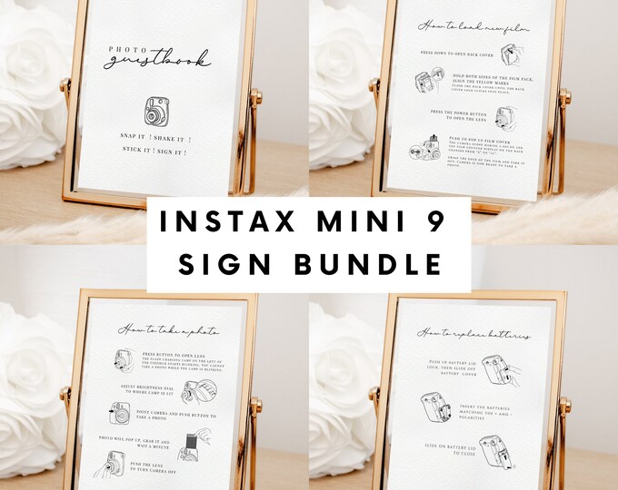 Instax Mini 9 Instructions Instax Guest Book Sign Instax Guest Book Instructions Instax ...