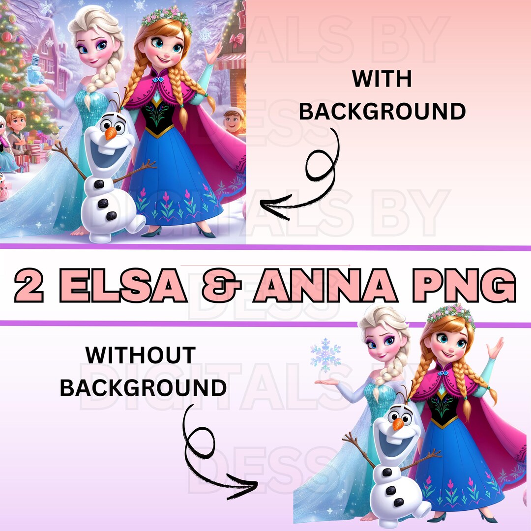 2 Elsa and Anna Christmas Png, Frozen Christmas, Kid Christmas PNG ...