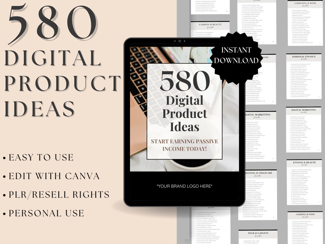 580 Digital Product Ideas for Passive Income Private Label Rights PLR ...