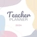 Teacher Planner Aesthetic Style 2024 Printable School Planner daily ...