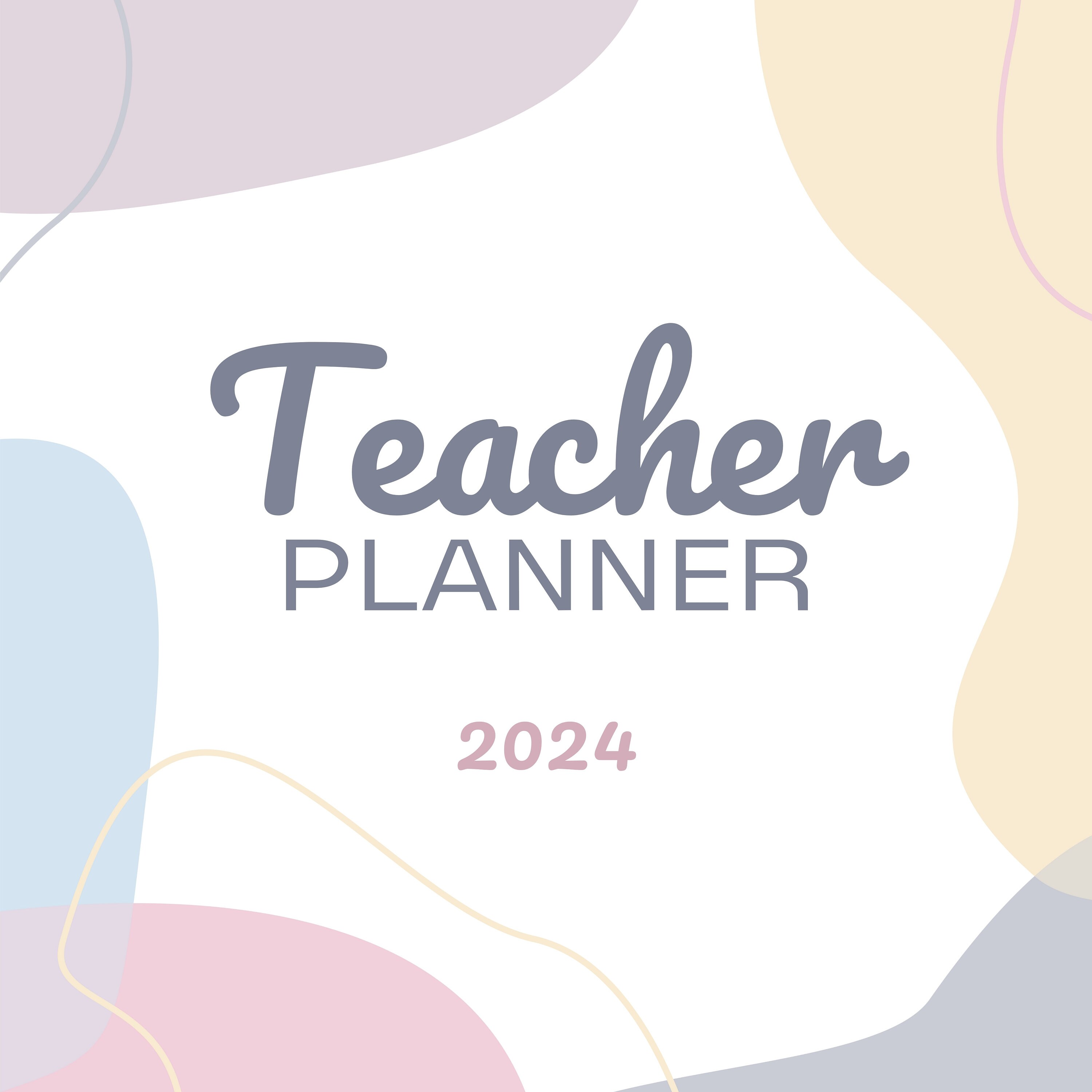 Teacher Planner Aesthetic Style 2024 Printable School Planner daily ...