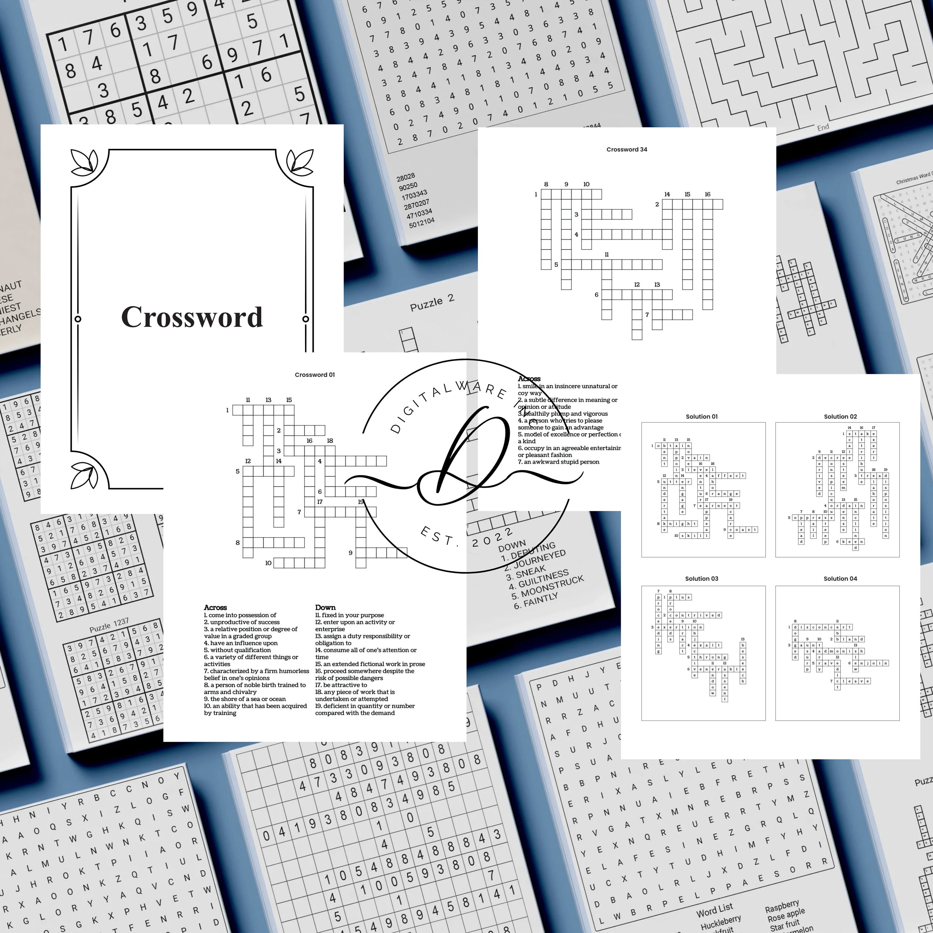 450+ Crossword Puzzle | 45 Printable Puzzle Pages for Kids and Adult ...