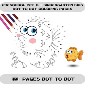 Preschool Pre-k Kindergarten DOT to DOT Coloring Pages 350 Pages ...