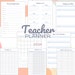 Teacher Planner Aesthetic Style 2024 Printable School Planner daily ...
