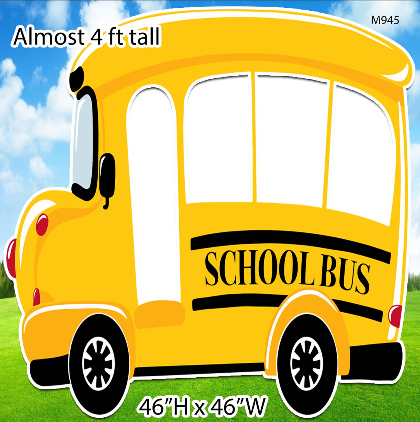 Giant 4ft School Bus, Yard Cards, Lawn Sings, Party Decor, Decoration ...