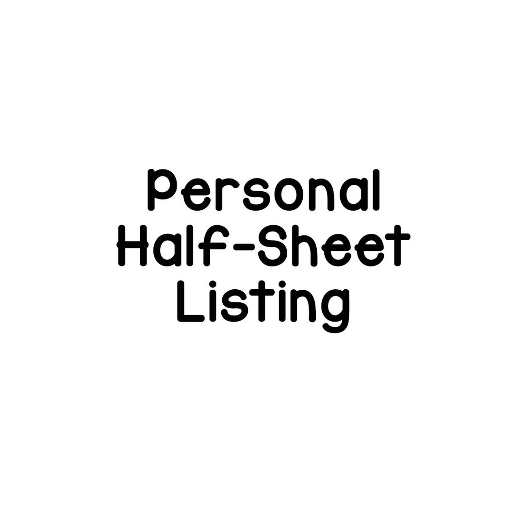 Personal Half-sheet HPG-HS - Etsy