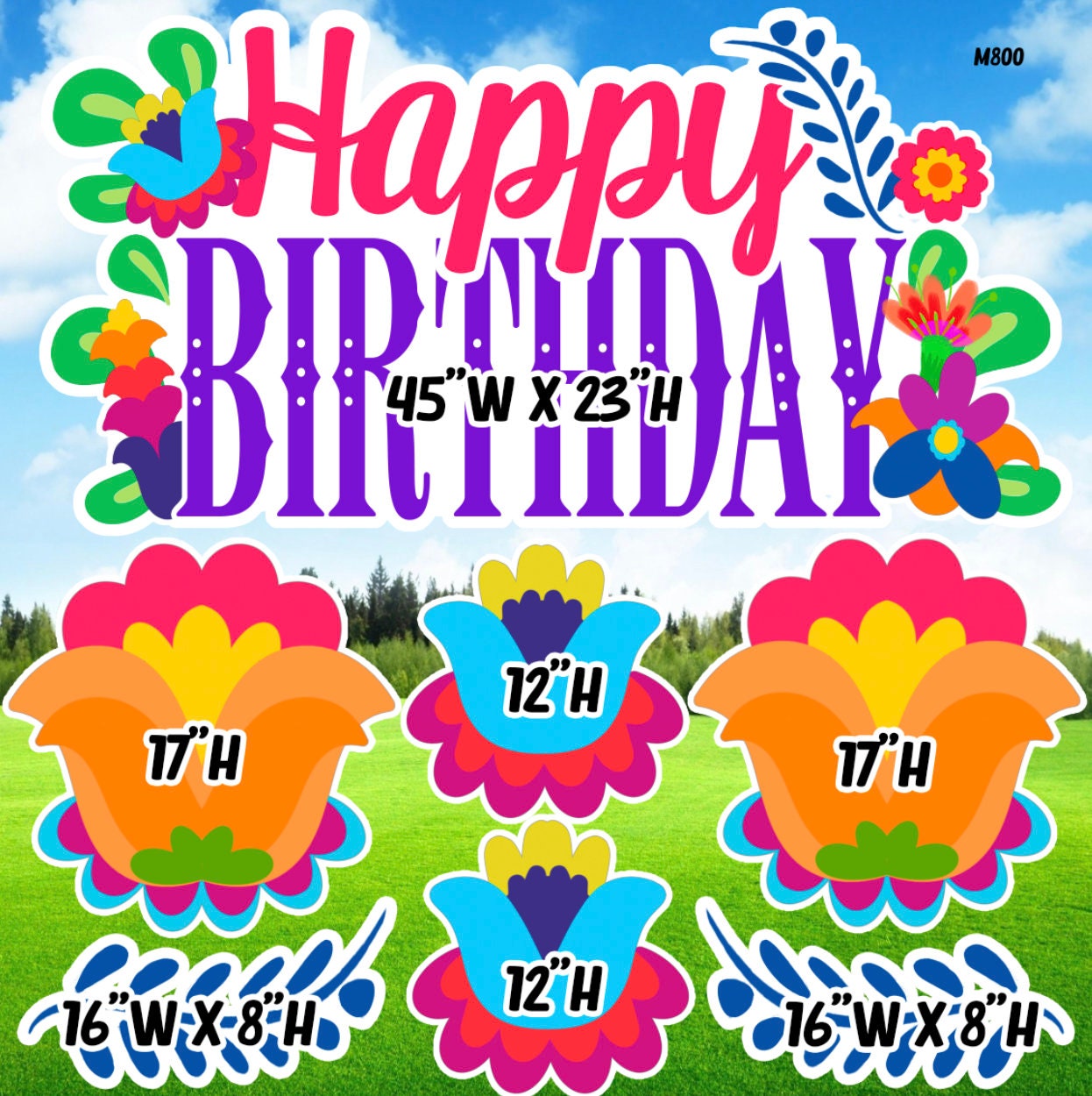 Encanto Inspired, Mexican Fiesta, Flowers, Happy Birthday, Coco, Yard ...