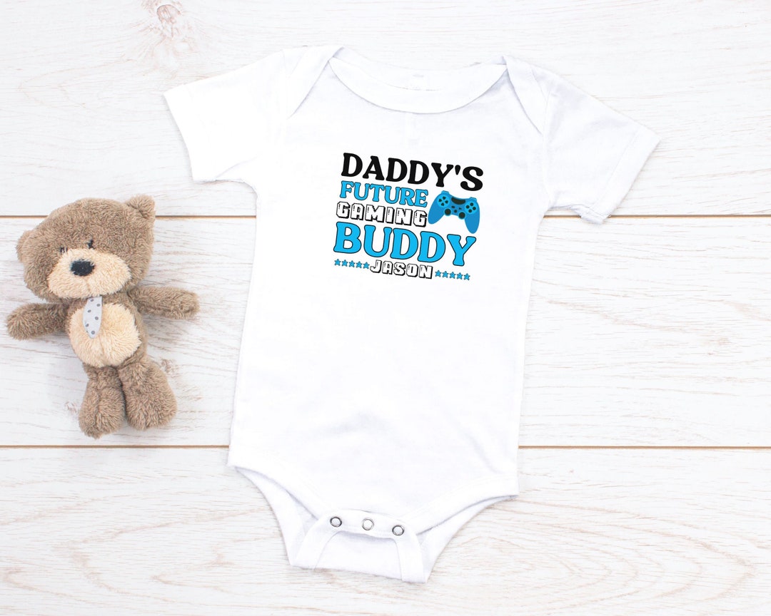 Personalized Daddy's Future Gaming Buddy Onesie®, Gamer Dad Baby Onesie ...