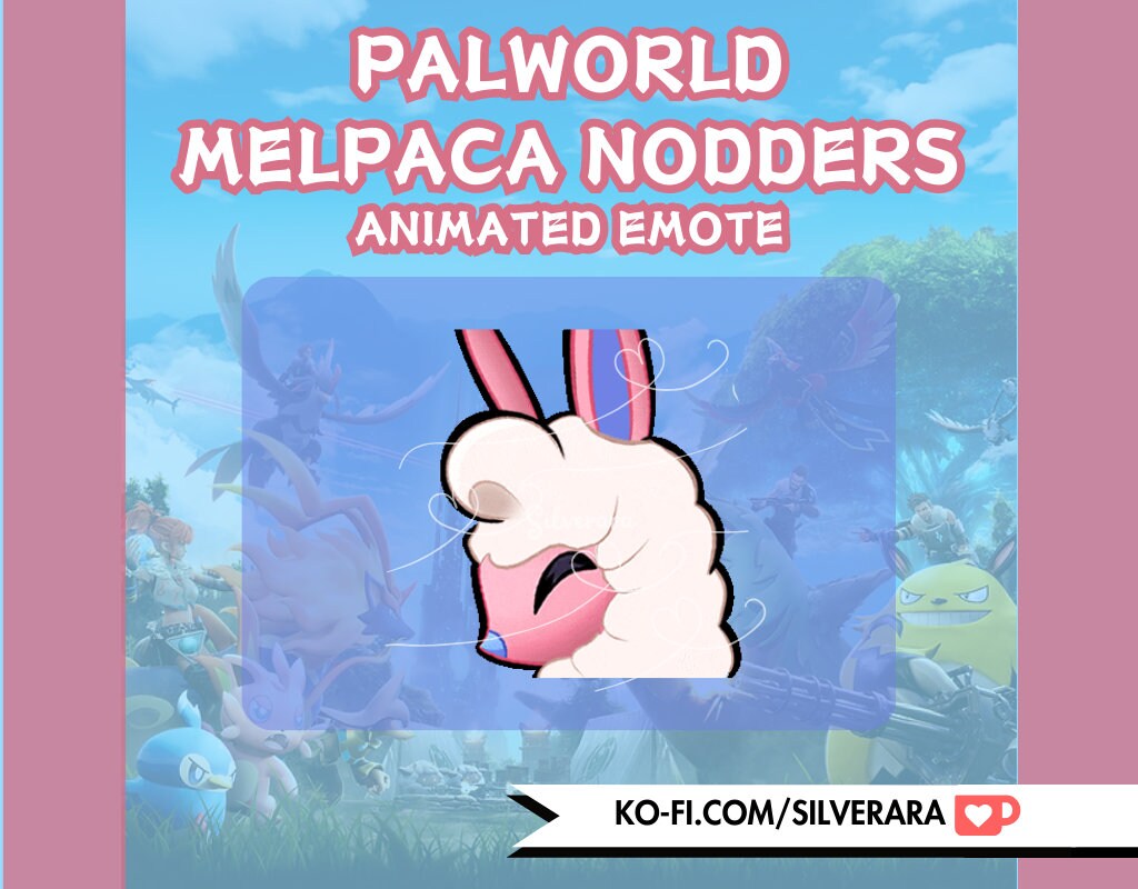 Palworld Melpaca Nodders Animated Emote Palworld Stream Assets, Channel ...