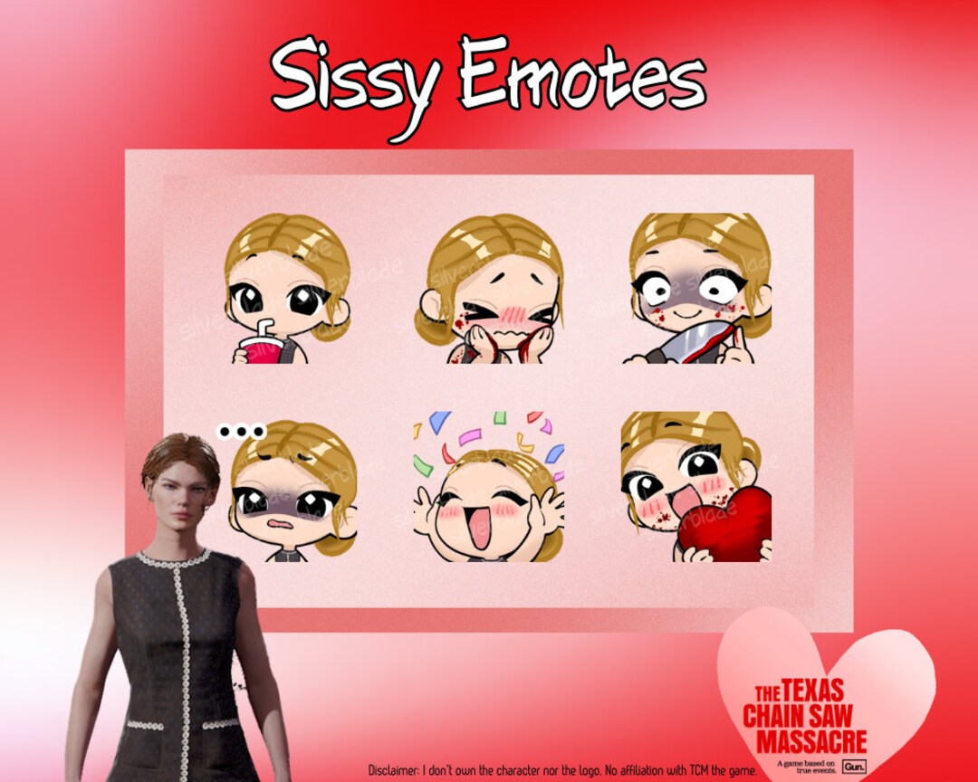 Sissy Twitch Emotes Discord Emotes Texas Chainsaw Massacre Emotes Sissy Tcm Game Emotes Streamer
