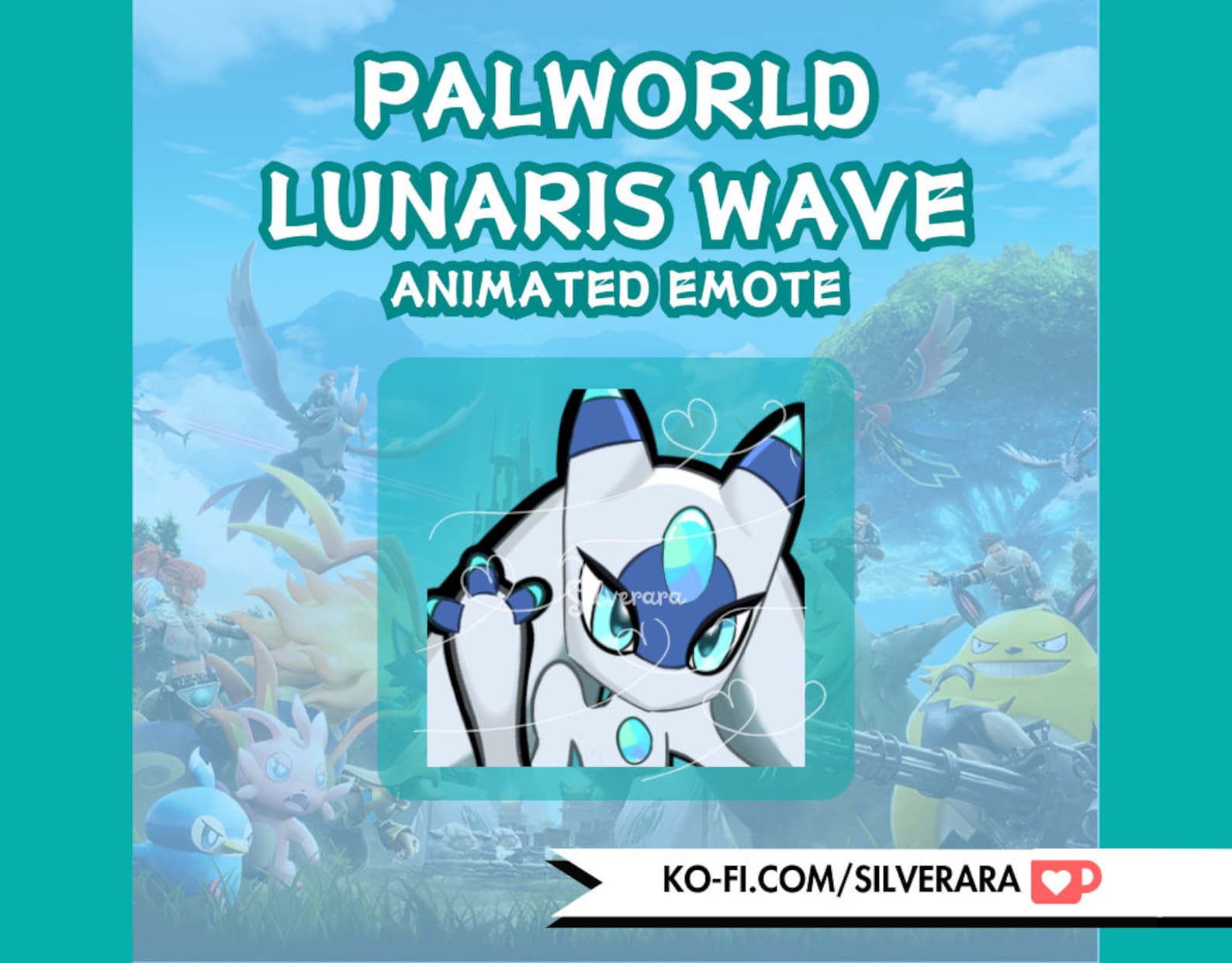 Palworld Lunaris Wave Animated Emote Palworld Stream Assets, Channel ...