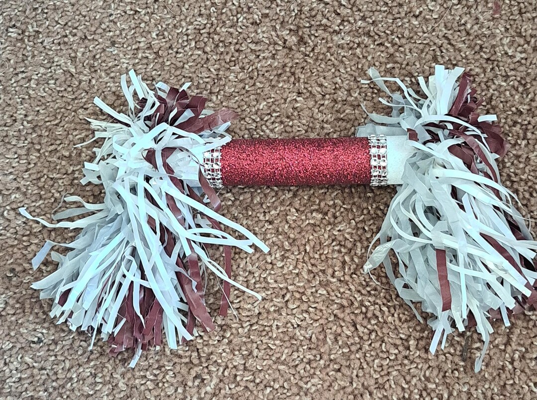 Mini Spirit Stick - Maroon Glitter With and Maroon Gray and White ...