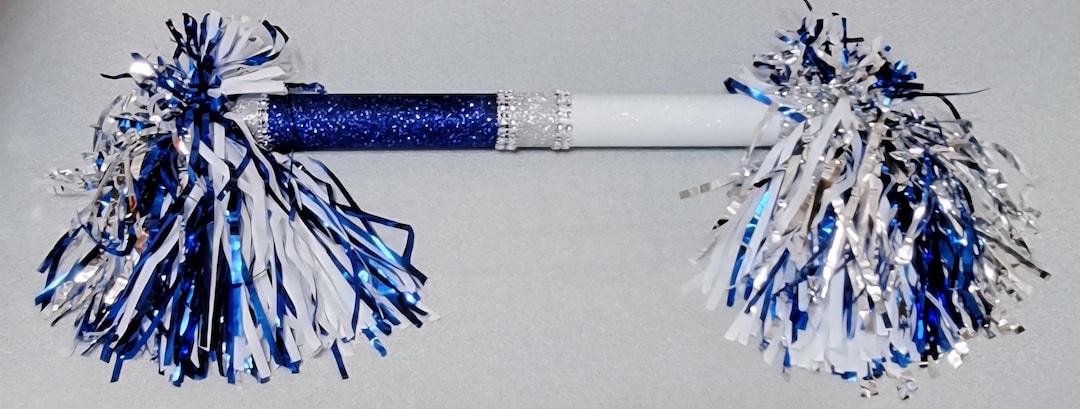 Spirit Stick - Royal Blue White and Silver With Blue White and Silver ...