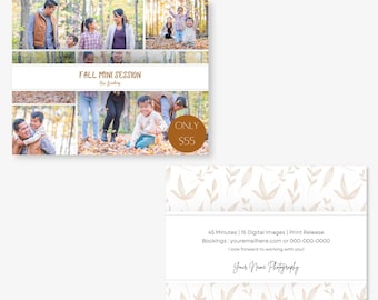 Fall Mini Session Template, Canva Mini Session, Photography Template ...