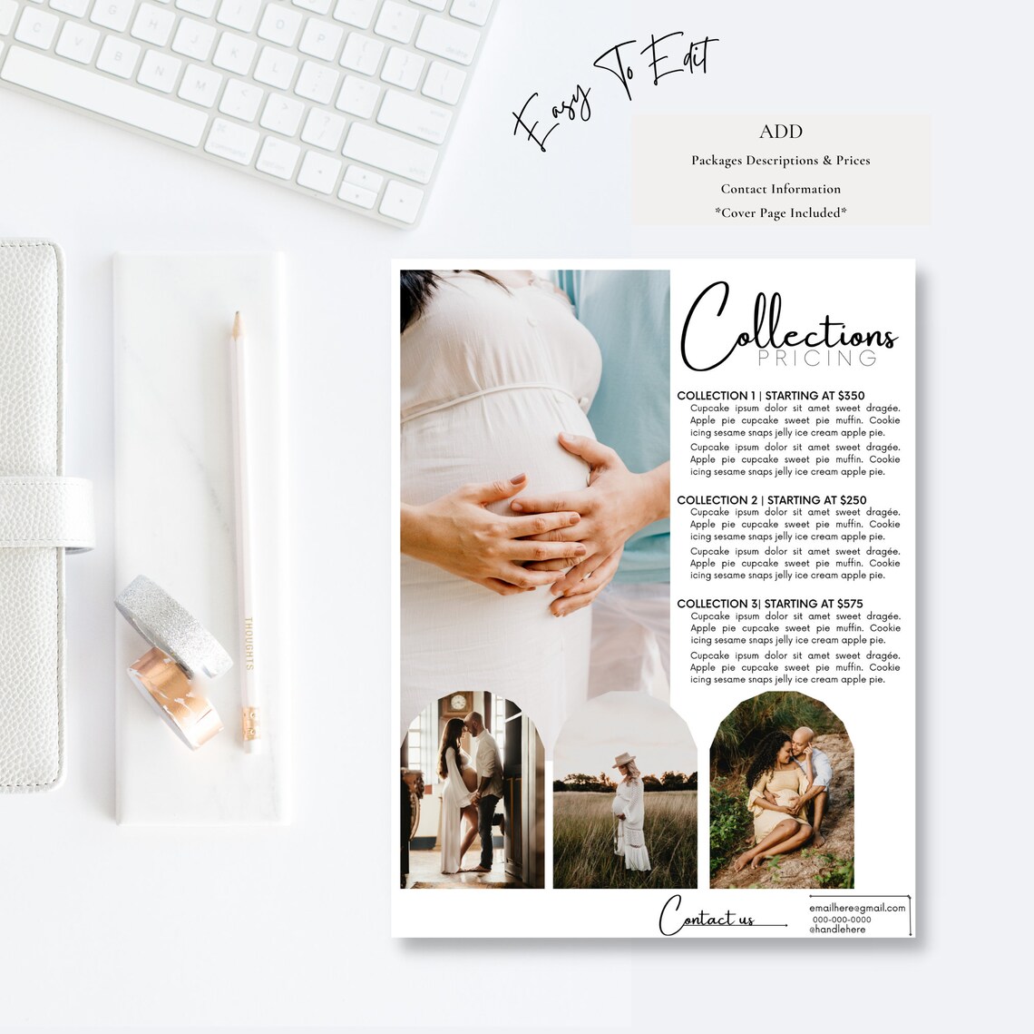 Maternity Pregnancy Photography Pricing Template| Photography Pricing ...