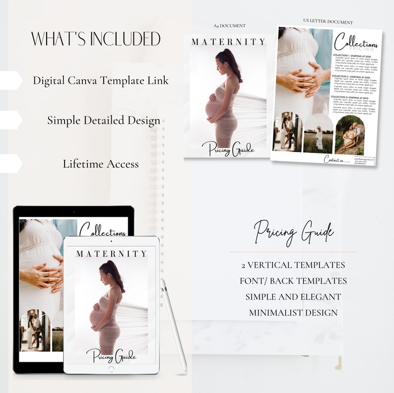 Maternity Pregnancy Photography Pricing Template| Photography Pricing ...