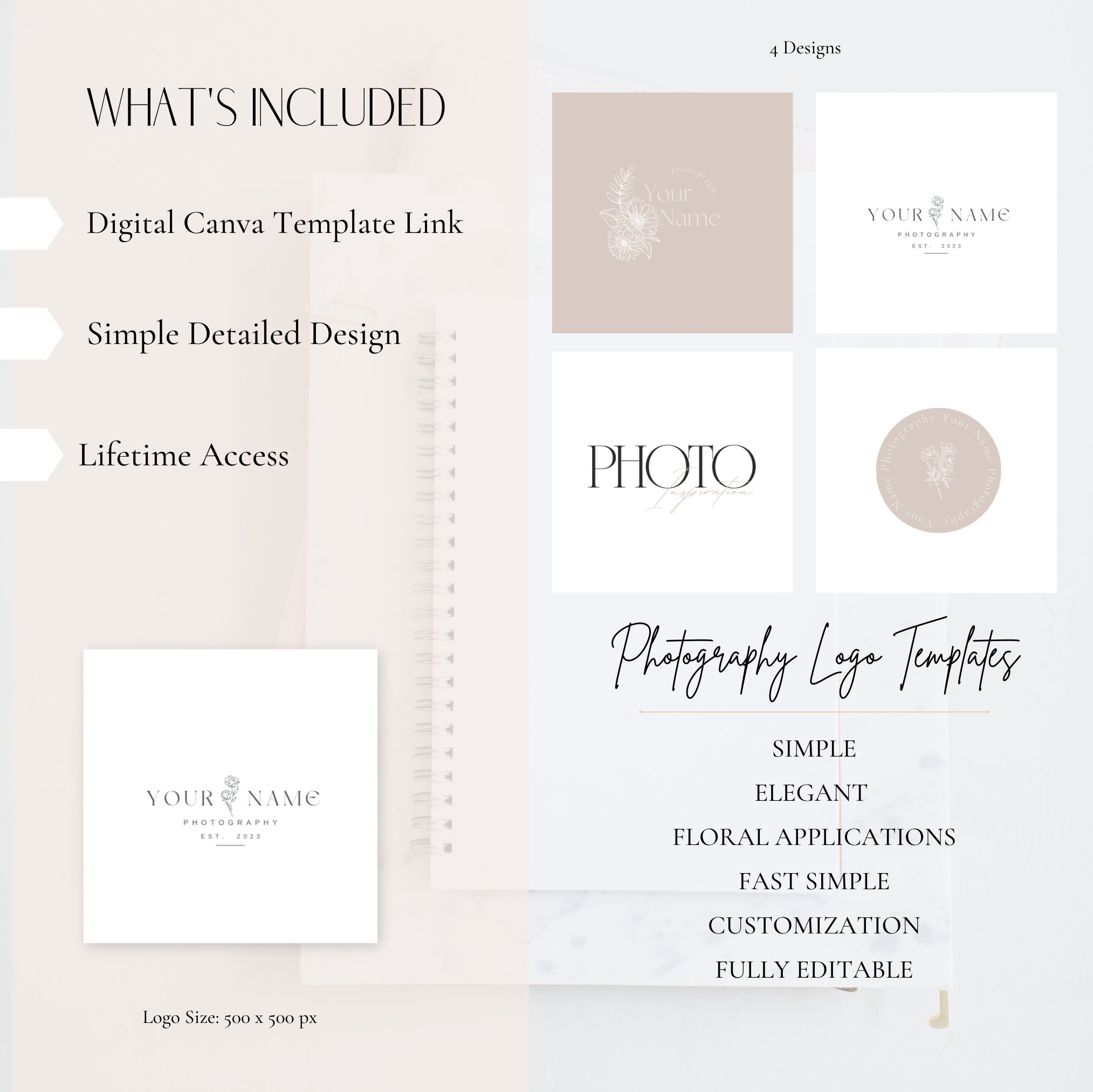 Photography Logo Templates | Logo Design for Photography, Branding Kit ...