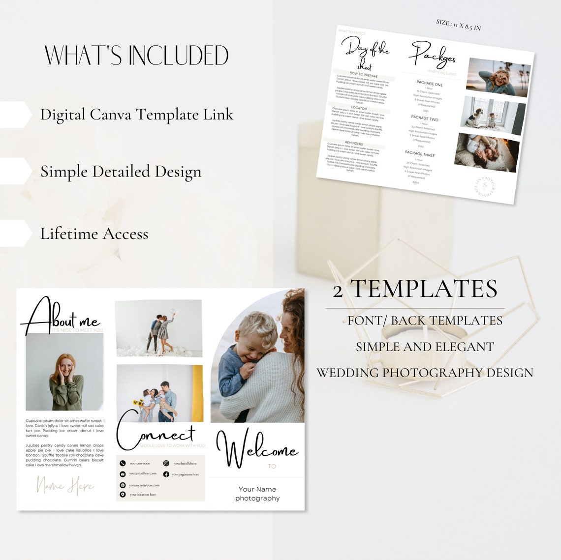 Editable Canva Photography Brochure | Photography Flyer, Marketing ...