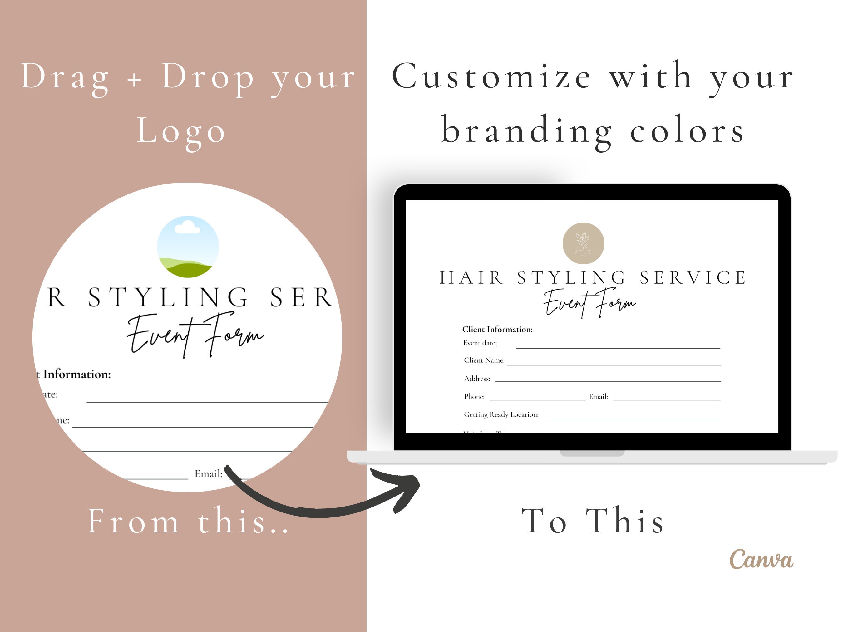 Editable Hair Styling Contract Templatewedding Salon Services - Etsy UK