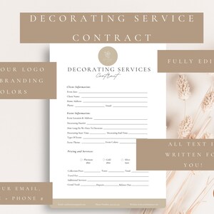 Professional Event Decorating Services Contract,decorating Service ...