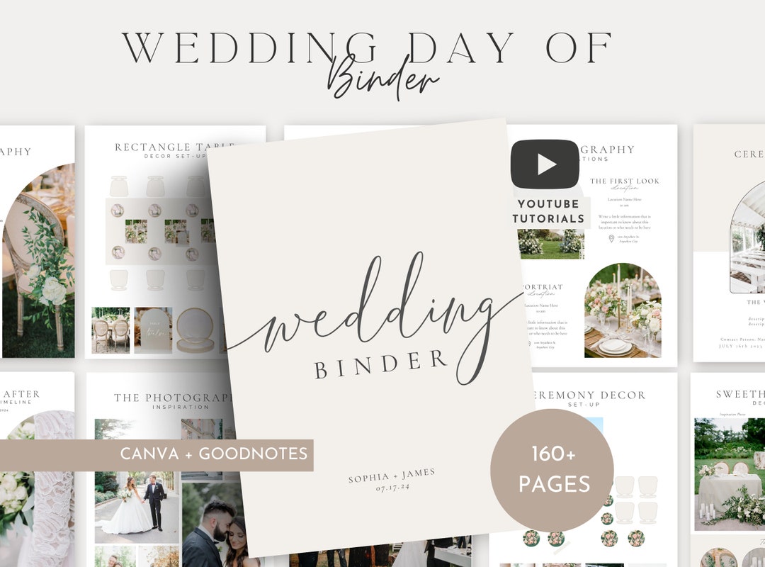 The Ultimate 160 Page Wedding Day Binder Template, Wedding Day ...