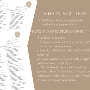 Professional Residential Deep Cleaning Checklist,editable House Deep ...