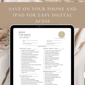 Professional Residential Deep Cleaning Checklist,editable House Deep ...