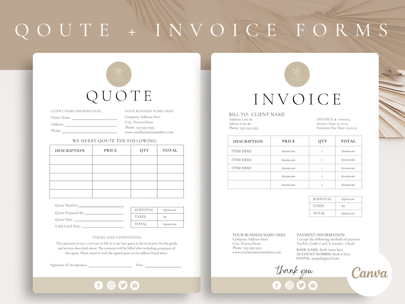 EDITABLE Cleaning Service Contract Bundle, Maid Forms CANVA Template ...