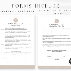 Professional Hair Stylist Client Forms, Consent for Hair Coloring ...