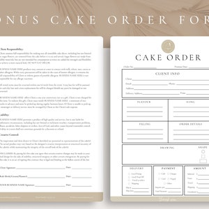Editable Wedding Cake Contract Template,wedding Cake Order,catering ...