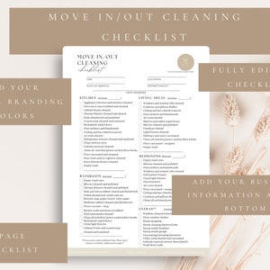 Professional Move In/out Cleaning Checklist,editable House Moving ...